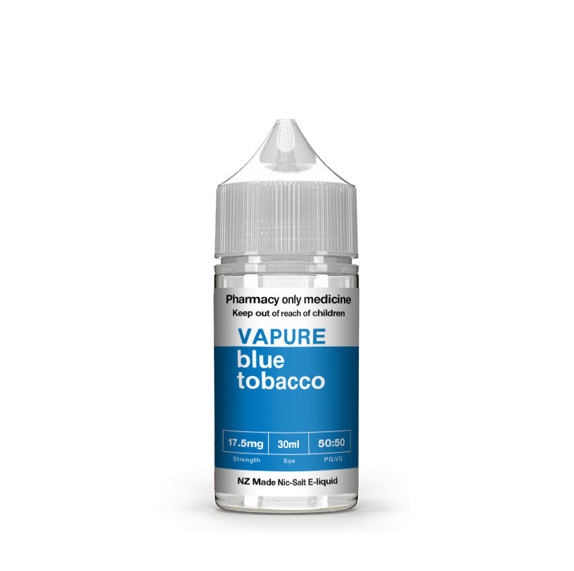 VAPURE BLUE TOBACCO NICOTINE SALTS (PREMIUM BLUE) (30ML BOTTLE)