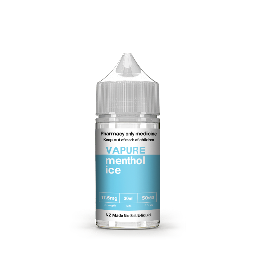 VAPURE MENTHOL NICOTINE SALTS (MENTHOL ICE) (30ML BOTTLE)