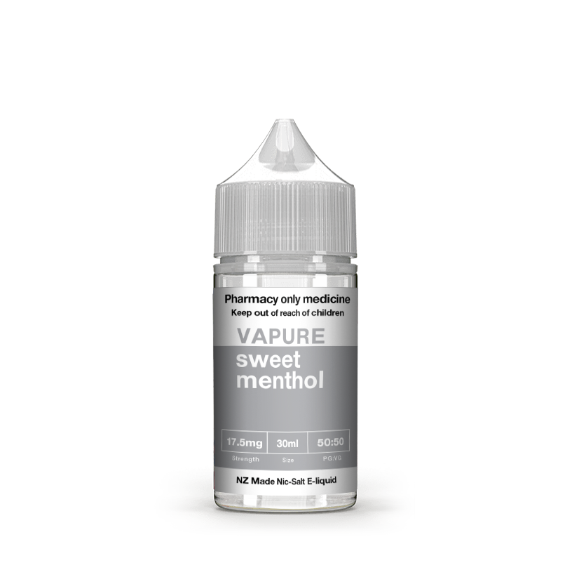 VAPURE SWEET MENTHOL NICOTINE SALTS (30ML BOTTLE) – Quitmed