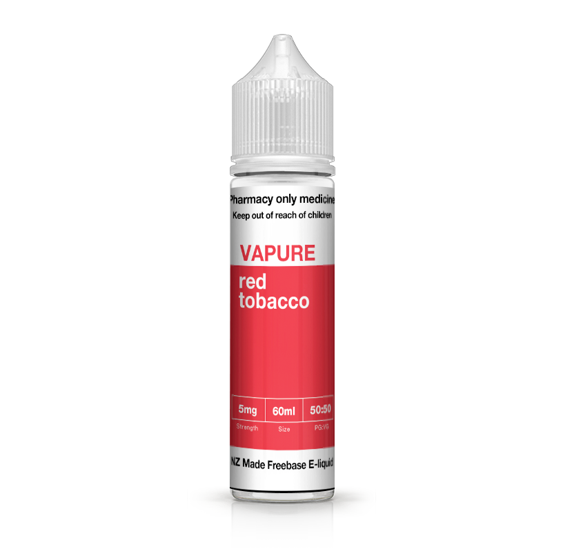 VAPURE RED TOBACCO FREEBASE (60ML BOTTLE) – Quitmed