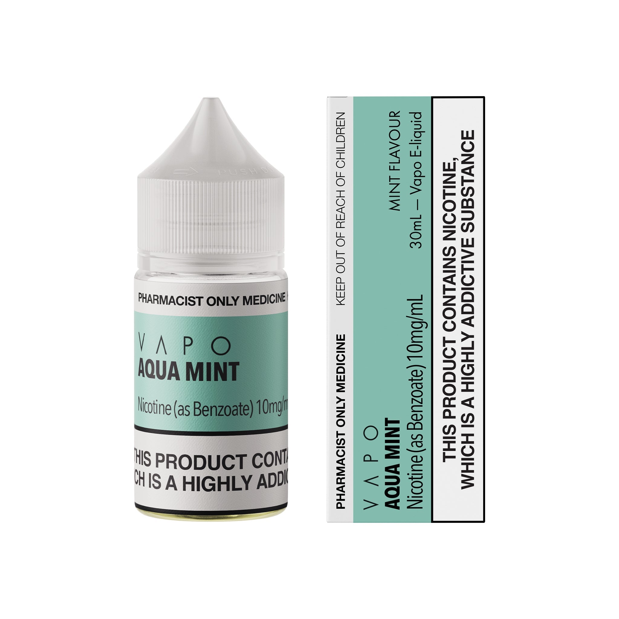 VAPO AQUA MINT NICOTINE SALTS (30ML BOTTLE)