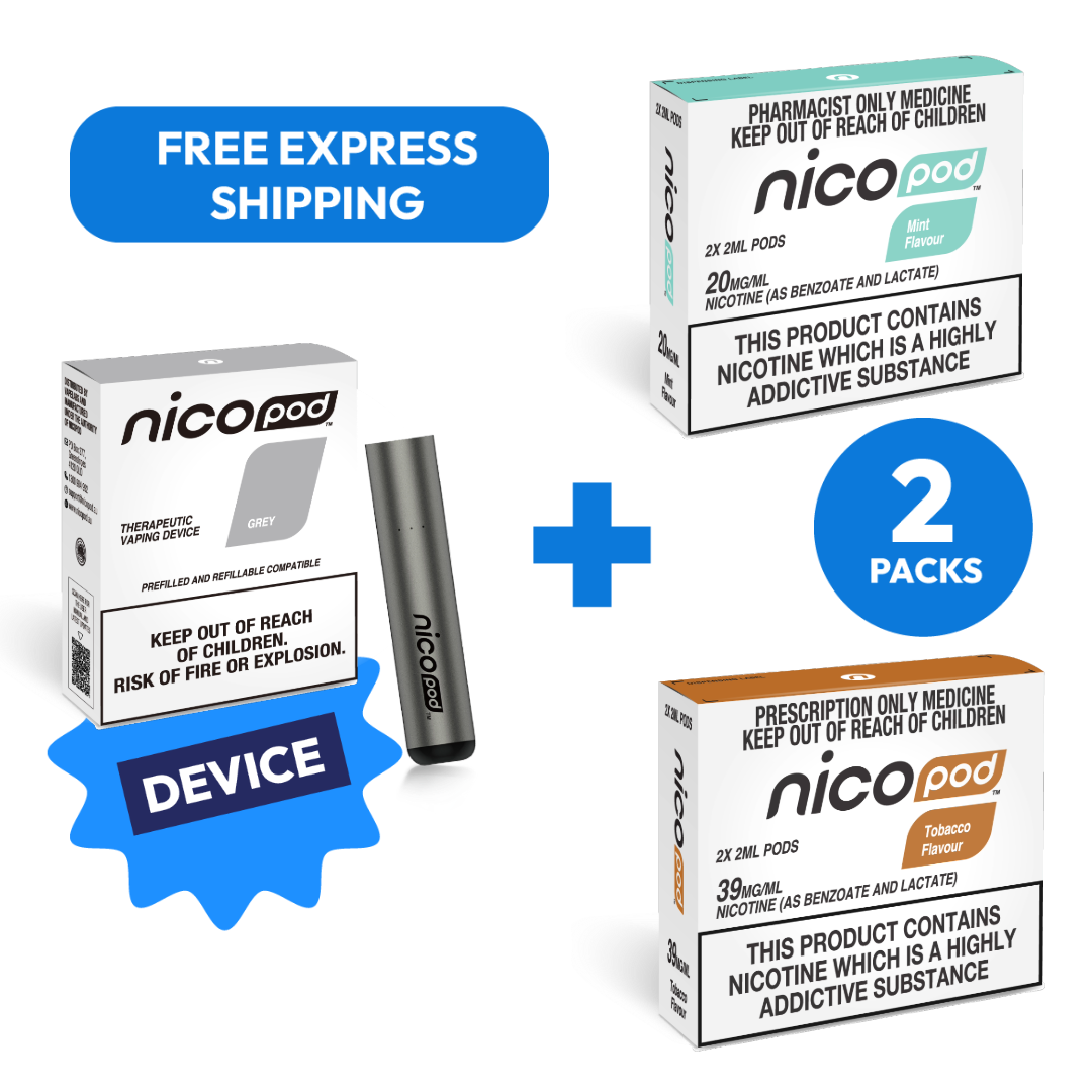 NICOPOD® DEVICE & 2 PACK PREFILLED PODS PACK