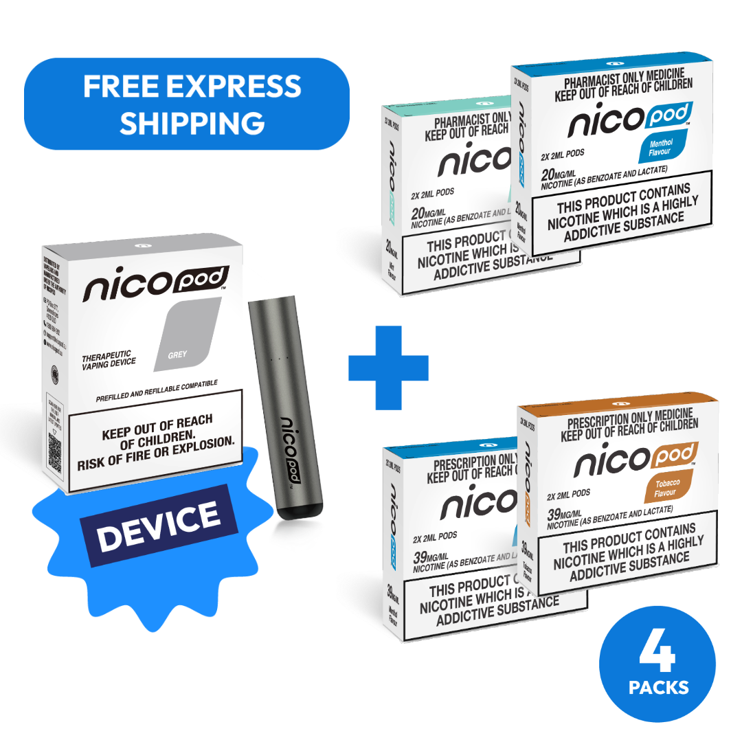 NICOPOD® DEVICE & 4 PACK PREFILLED PODS PACK