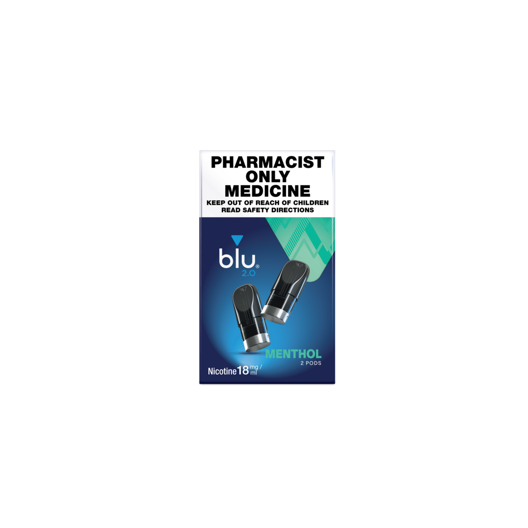 BLU MENTHOL PODS (2 X 1.9ML) 18MG/ML - S3 – Quitmed